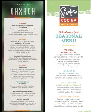 Favorite Food Friday - Frontera Cocina Oaxaca Menu - DisneyDayByDay